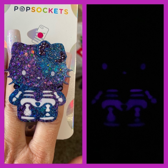 PopSocket | Accessories | Hello Kitty Skeleton Galaxy Glow Indark ...